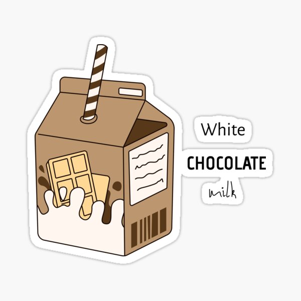 "White Chocolate Milk" Sticker by AestheticLine | Redbubble