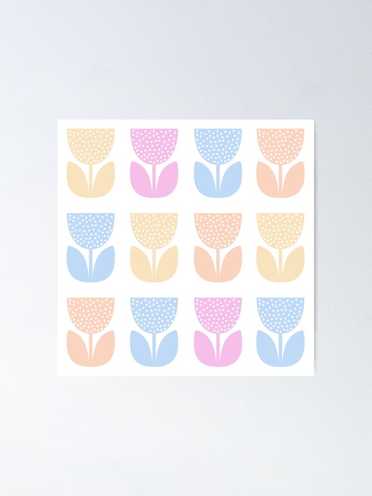 "Geometric Pattern: Poppy: Pop Pastel" Poster for Sale by redwolfoz ...