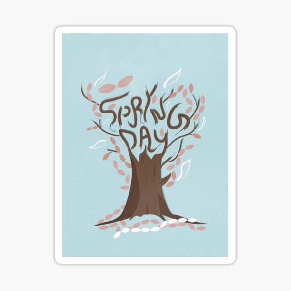 "BTS Spring Day" Sticker by bangtanprint | Redbubble