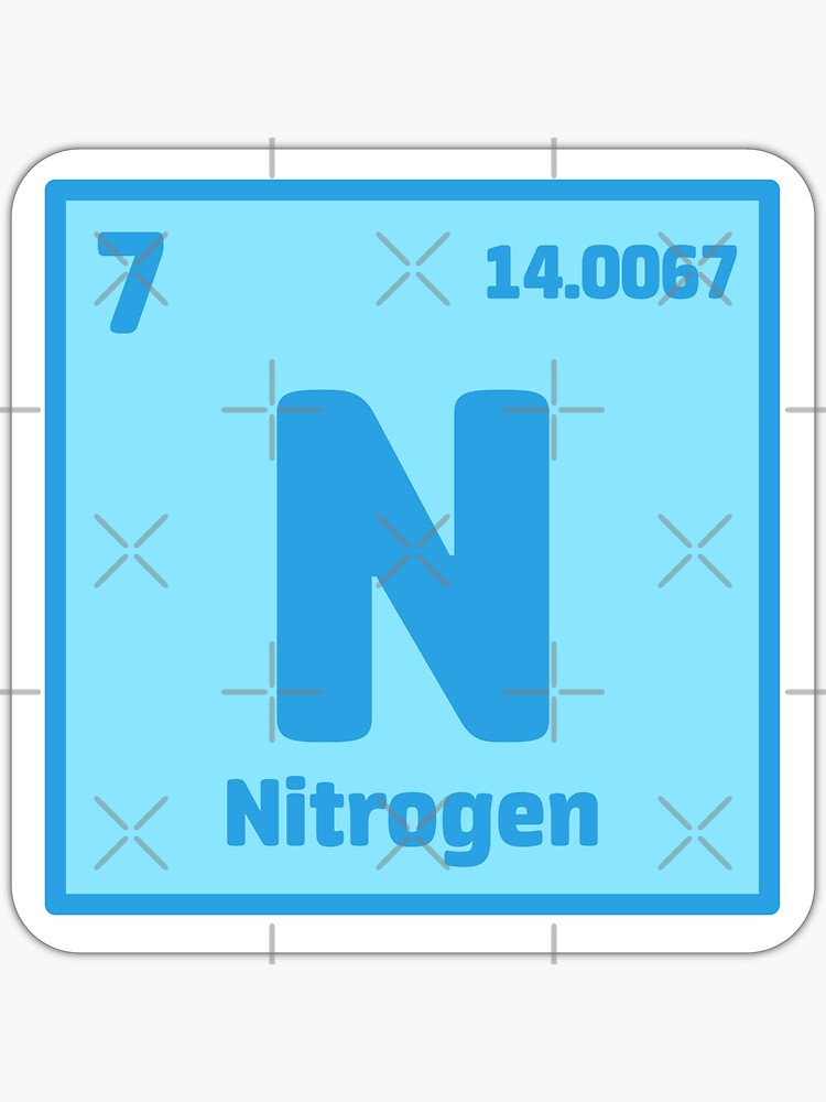 "Element Nitrogen Sticker" Sticker for Sale by Mr. X | Redbubble
