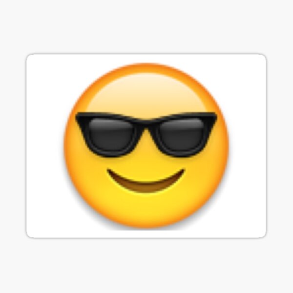 "Emoji Cool Smiley Face" Sticker by popular | Redbubble
