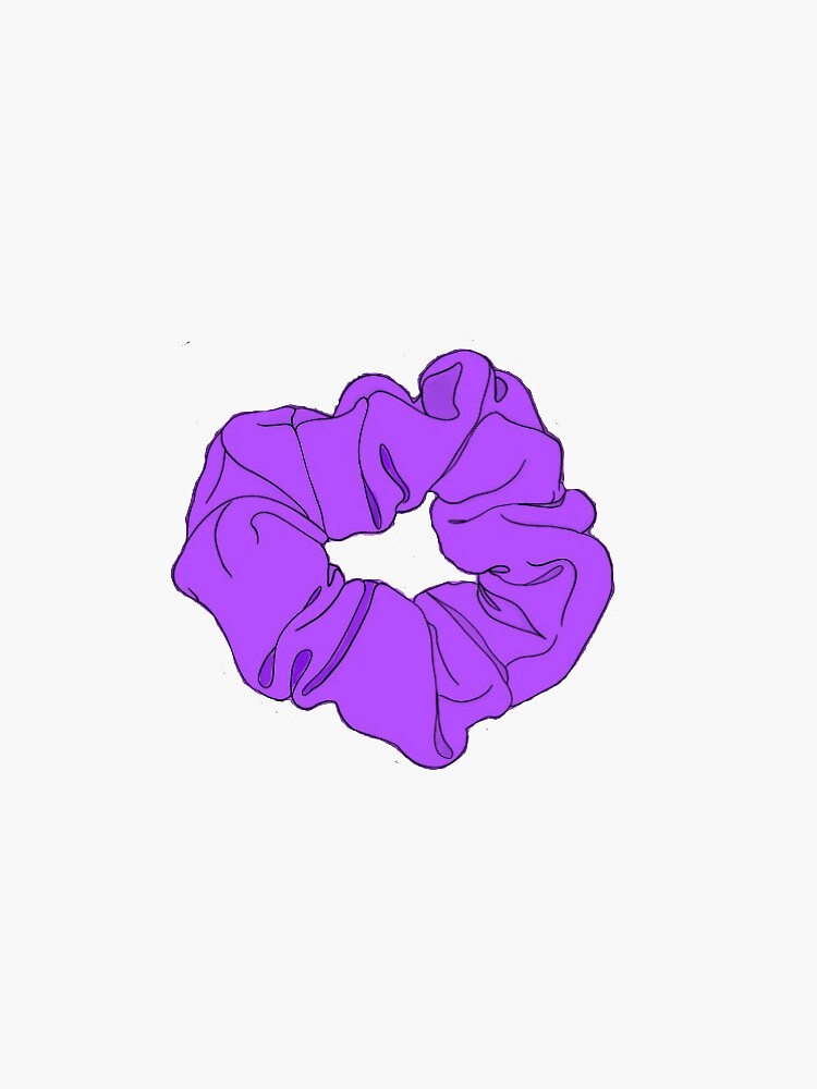 "Purple Scrunchie Sticker Pack" Sticker by flora12245 | Redbubble