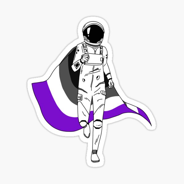 "Asexual Space Ace Pride Astronaut LGBTQ+" Sticker by illuniz | Redbubble