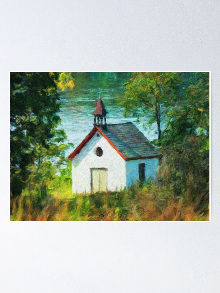 "Riverside Chapel" Poster by LMontgomery | Redbubble