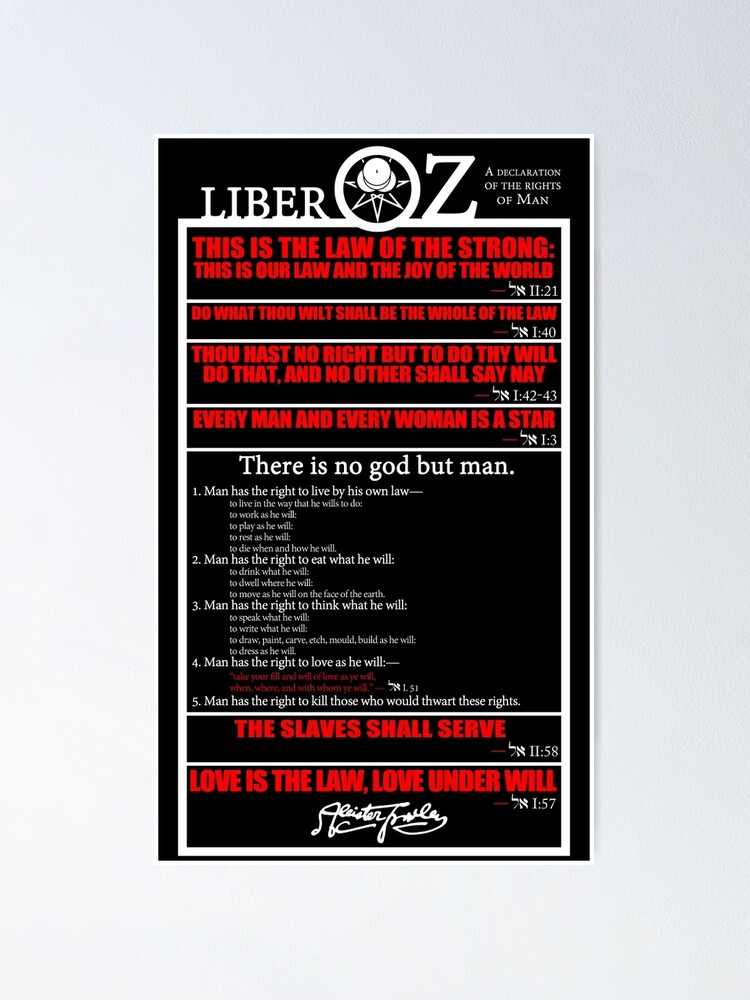 "Liber OZ" Poster for Sale by IAO131 | Redbubble