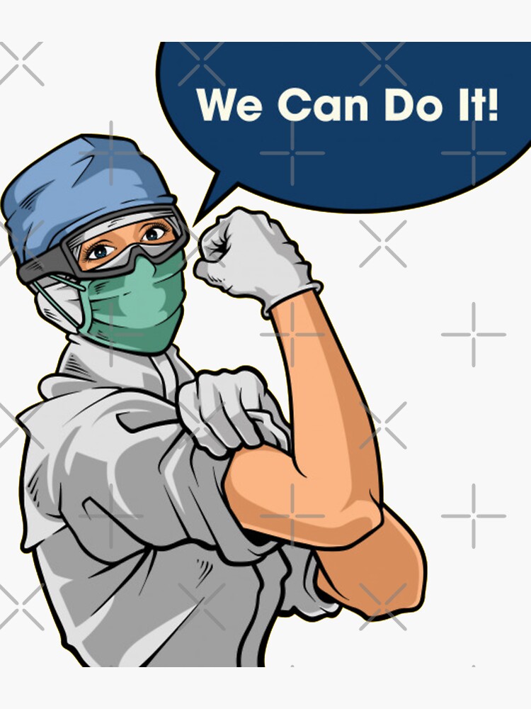"we can do it" Sticker for Sale by chahdoud | Redbubble