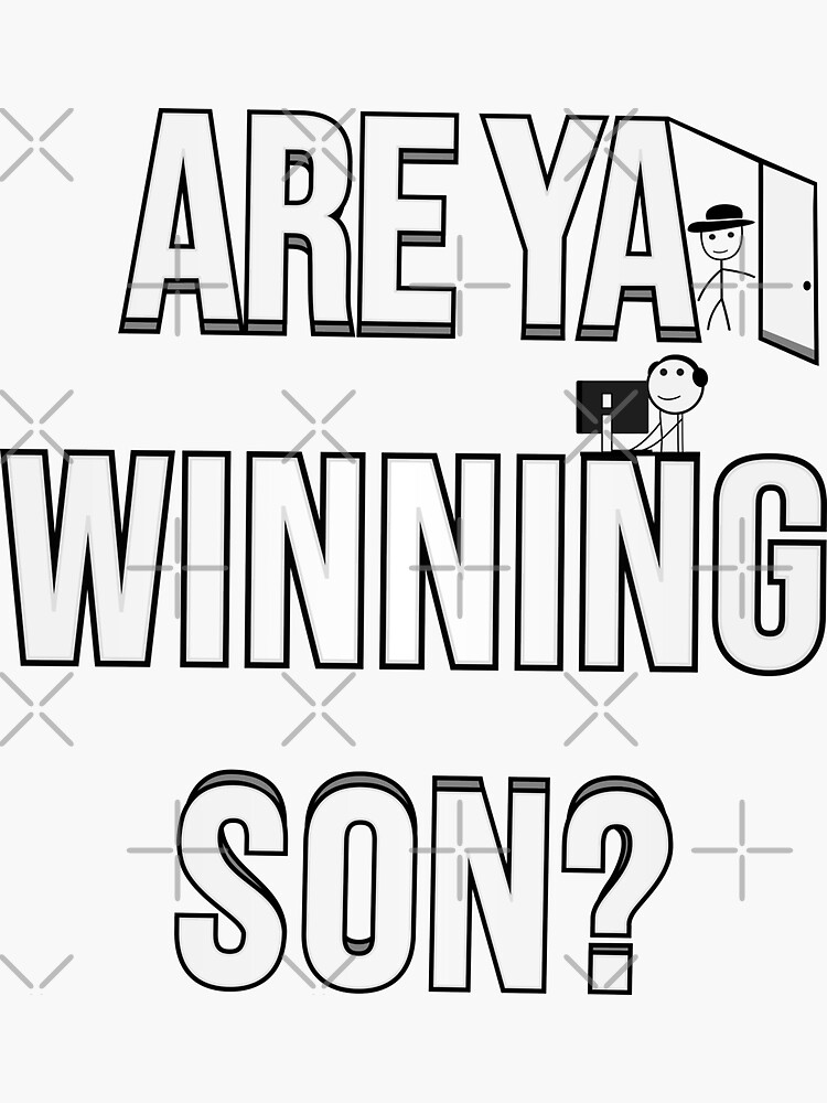 Pegatina «¿Estás ganando hijo? Meme Typography Design» de Giacob ...