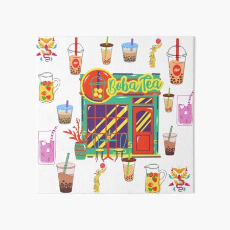 "Boba Tea" Art Board Print for Sale by ChaVerde | Redbubble