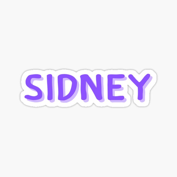 "Sidney/sidney in purple with a light purple / lavender shadow effect ...