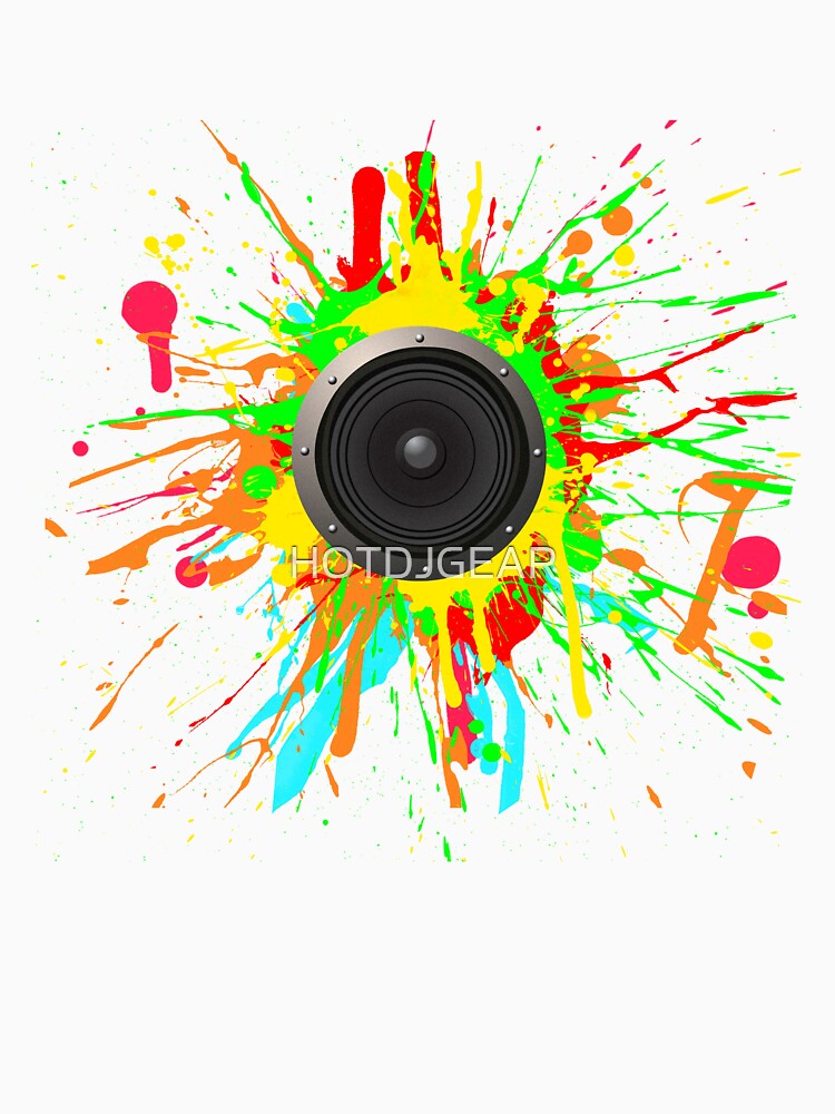 "Speaker Splatter" T-shirt by HOTDJGEAR | Redbubble
