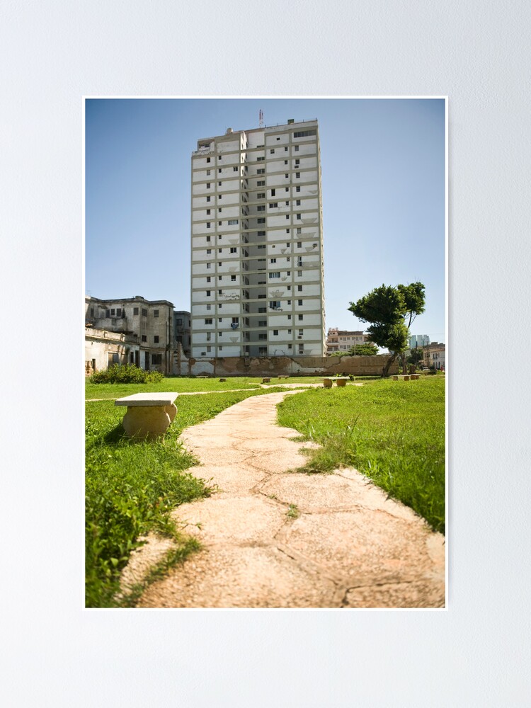 "Cuba Havana, Path & Tower Block. " Poster by sallyrose1 | Redbubble