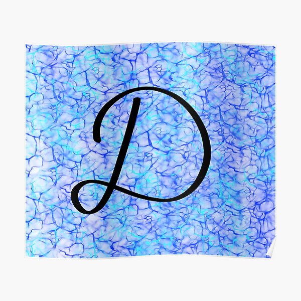 Pósters: Letra Cursiva D | Redbubble