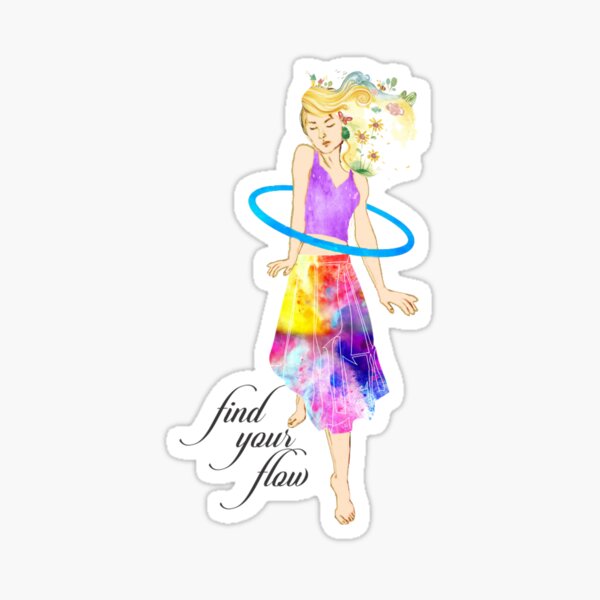 "Hula Hooping Bliss" Sticker for Sale by GroovyCircle | Redbubble