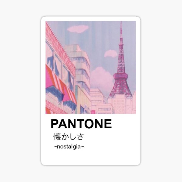 "PANTONE aesthetic anime city" Sticker for Sale by Dev M | Redbubble