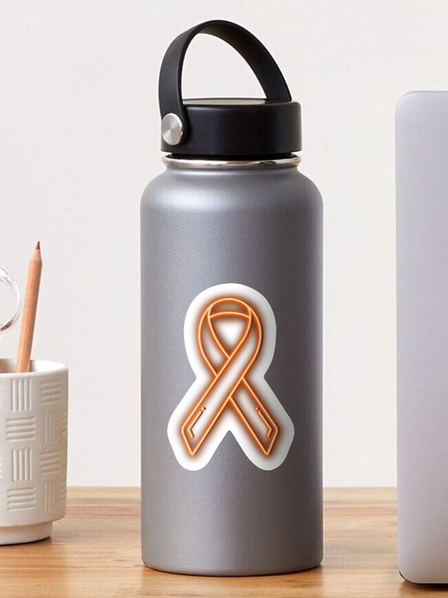 "Orange Neon Awareness Ribbon" Sticker for Sale by ElleHazlett | Redbubble