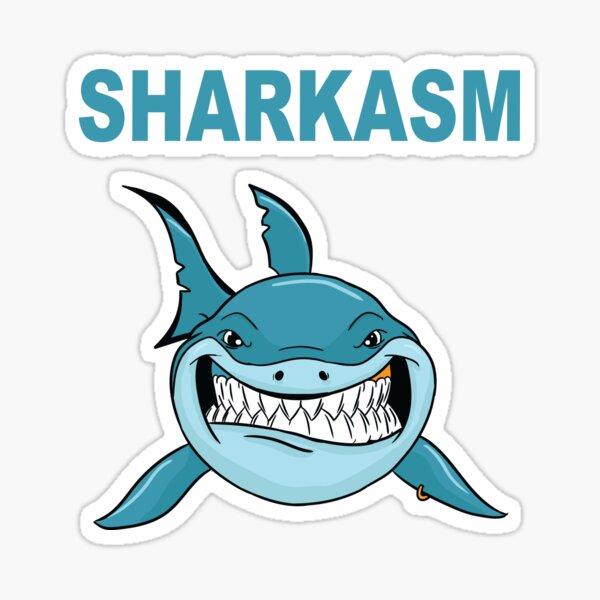 "Shark Funny Sea Water Shark Lake Gift Idea" Sticker by Dsigns | Redbubble