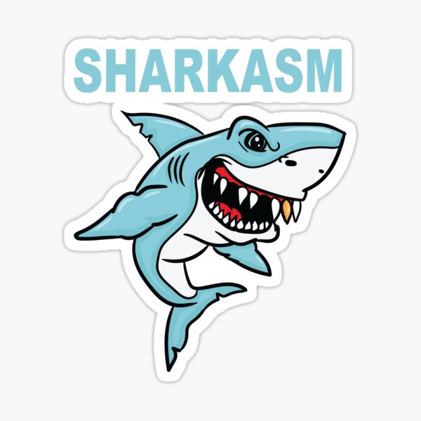 "Shark Funny Sea Water Shark Lake Gift Idea" Sticker for Sale by Dsigns ...