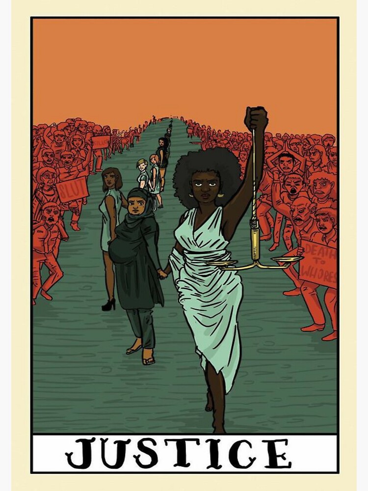 "JUSTICE" Sticker by maiteantonella | Redbubble