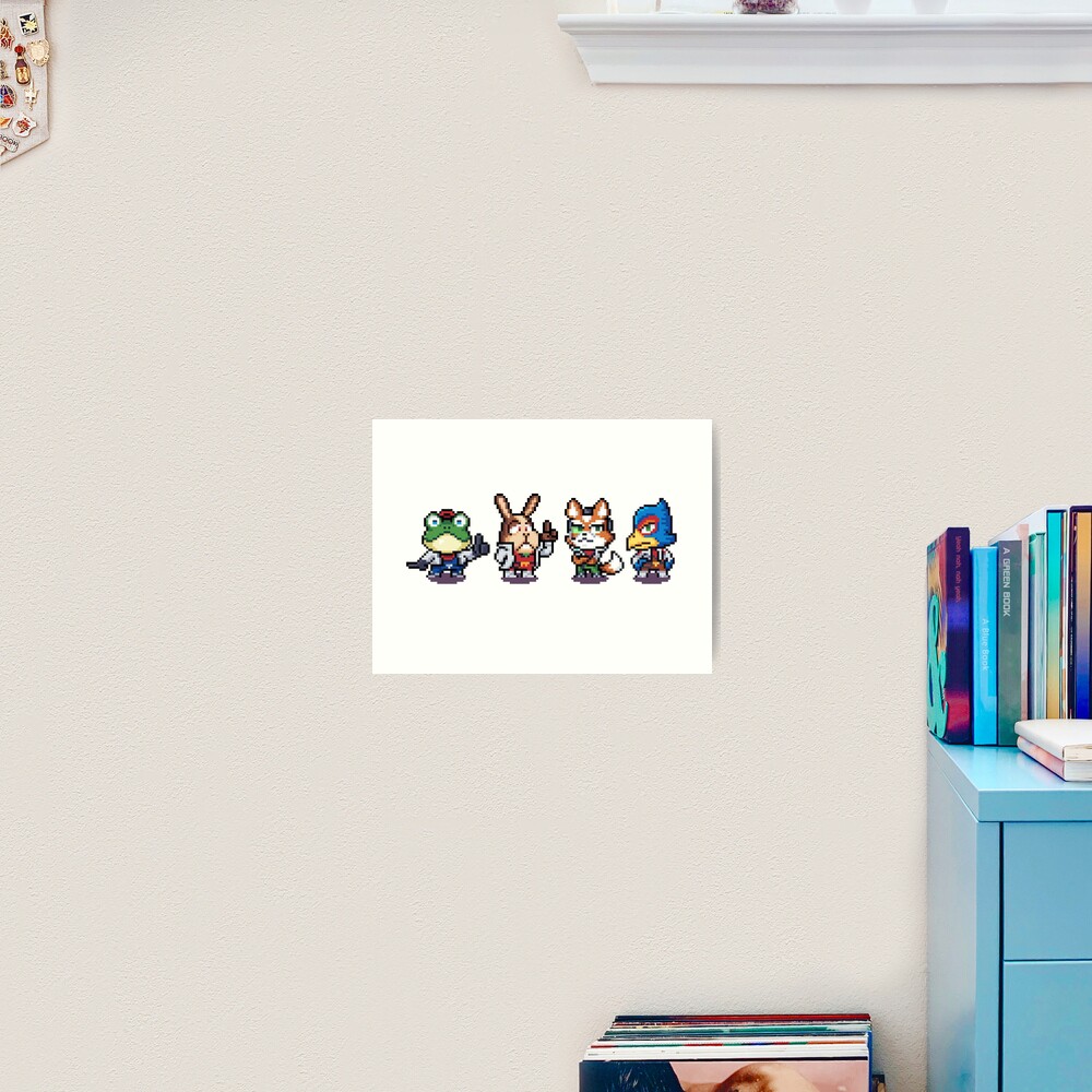 "Star Fox Team Pixel Art" Art Print for Sale by geekmythology | Redbubble