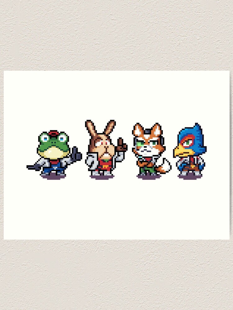 "Star Fox Team Pixel Art" Art Print for Sale by geekmythology | Redbubble