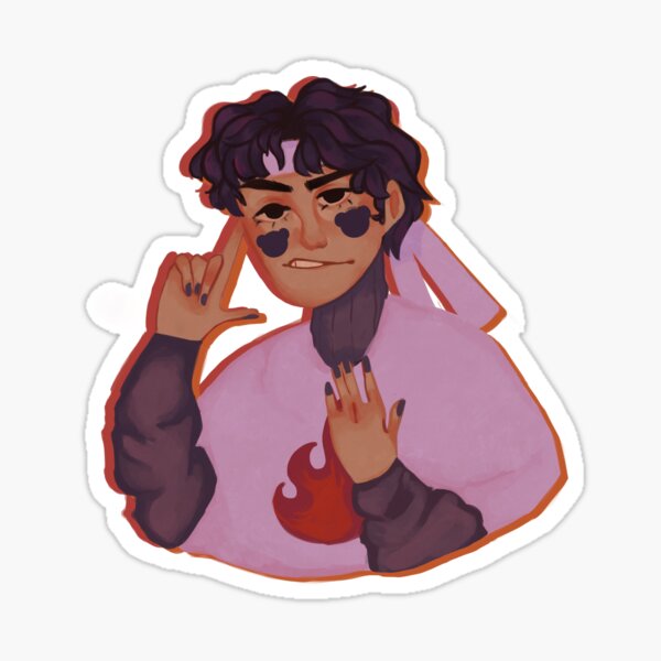 "Sapnap Purple Panpas" Sticker for Sale by peachesmangoees | Redbubble