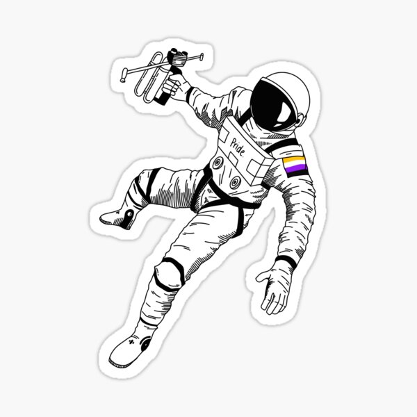 "Subtle Non Binary Pride Astronaut LGBTQ+" Sticker for Sale by illuniz ...