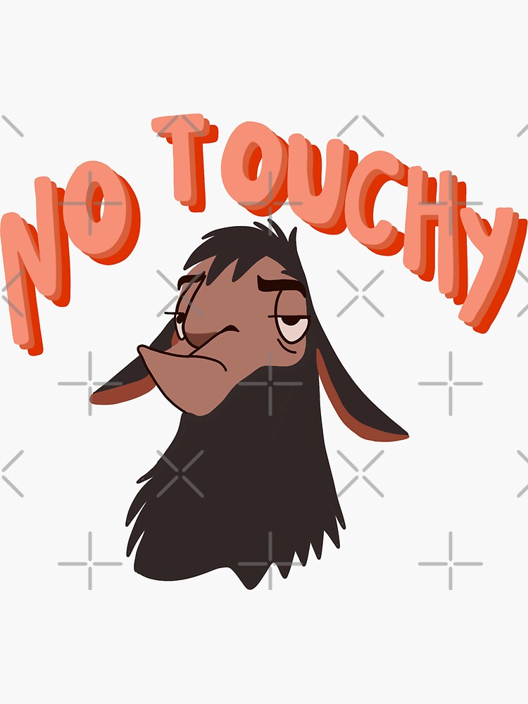 "no touchy" Sticker for Sale by hannahrose143 | Redbubble
