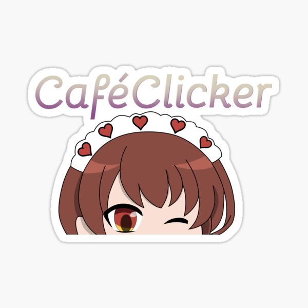 "Café Clicker" Sticker by mangaBear | Redbubble