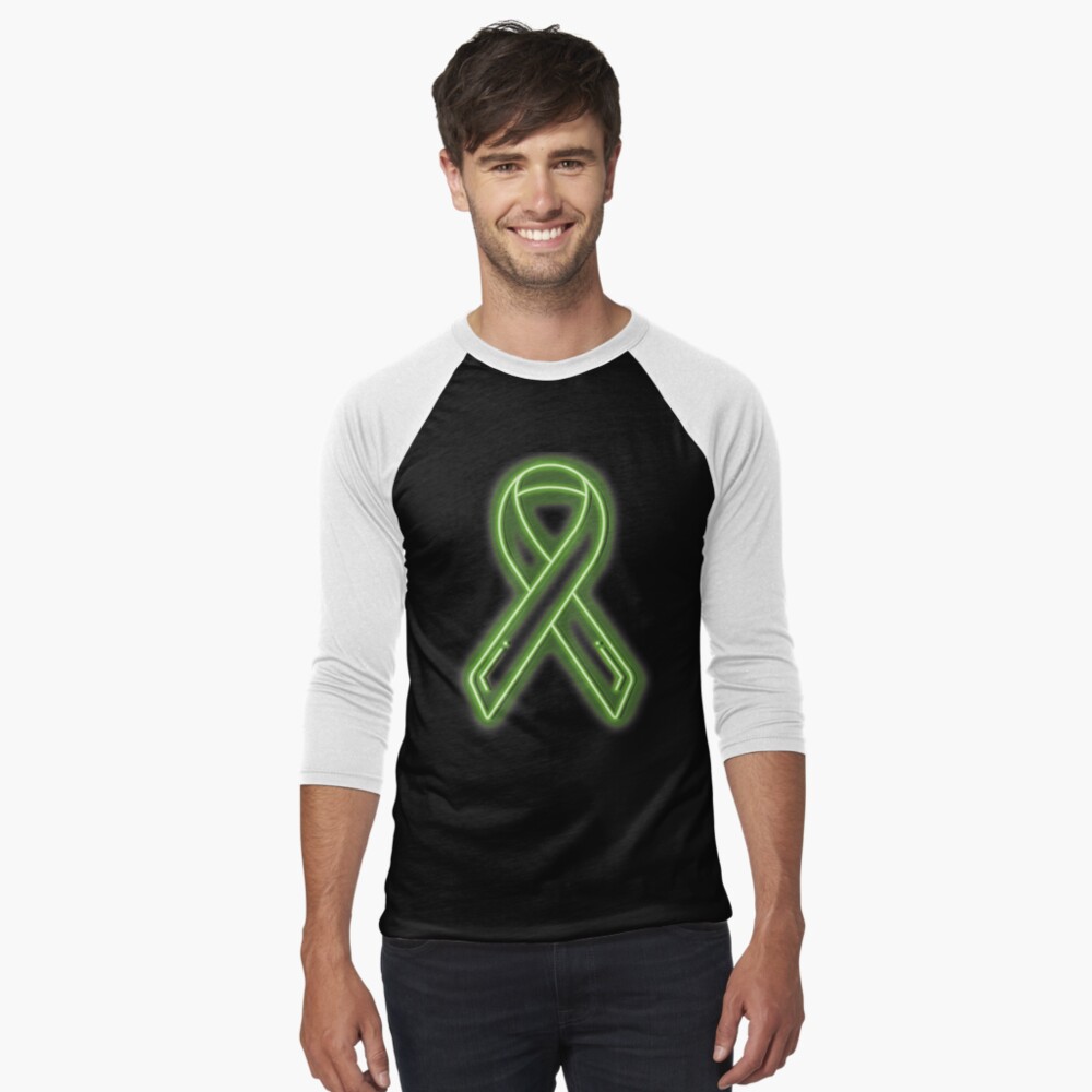 "Light Green Neon Awareness Ribbon" Sticker for Sale by Elle Hazlett ...