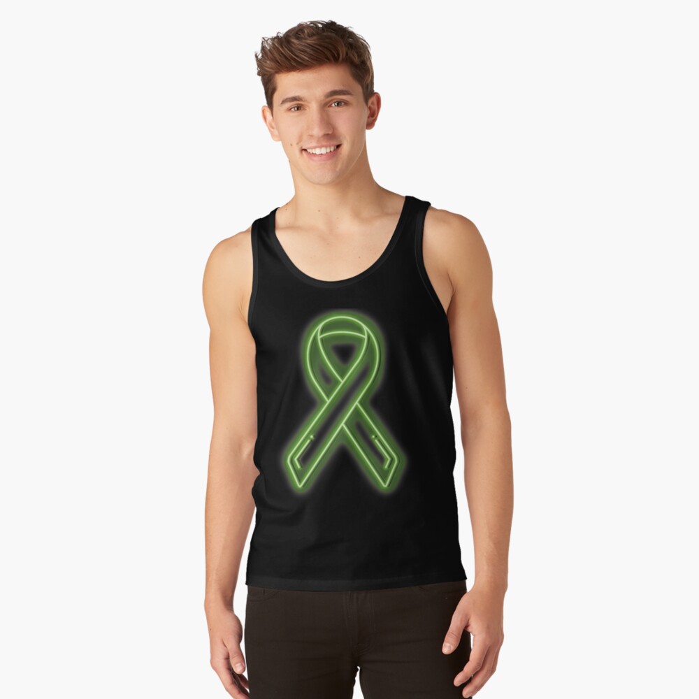 "Light Green Neon Awareness Ribbon" Sticker for Sale by Elle Hazlett ...