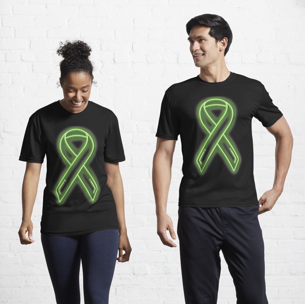 "Light Green Neon Awareness Ribbon" Sticker for Sale by Elle Hazlett ...