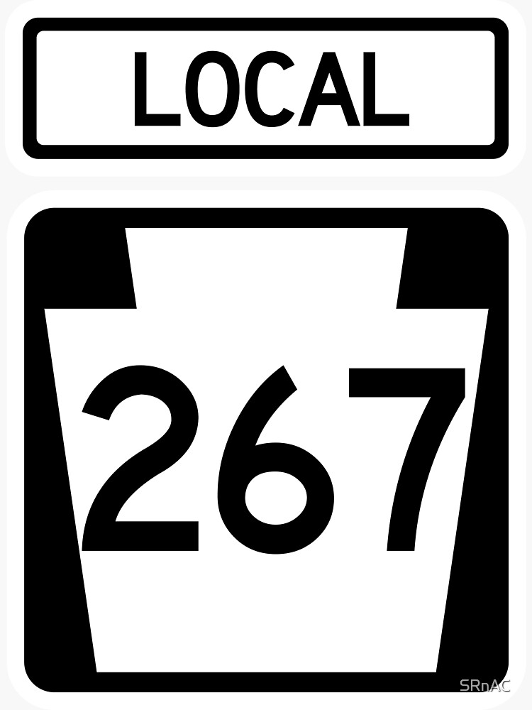 "Pennsylvania State Route 267 (Area Code 267)" Sticker for Sale by ...