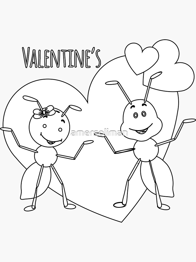 "Ants Valentine's" Sticker for Sale by amersoliman | Redbubble