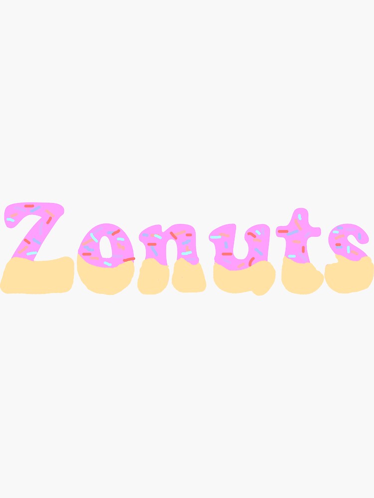 "Zonuts" Sticker for Sale by kc0599 | Redbubble