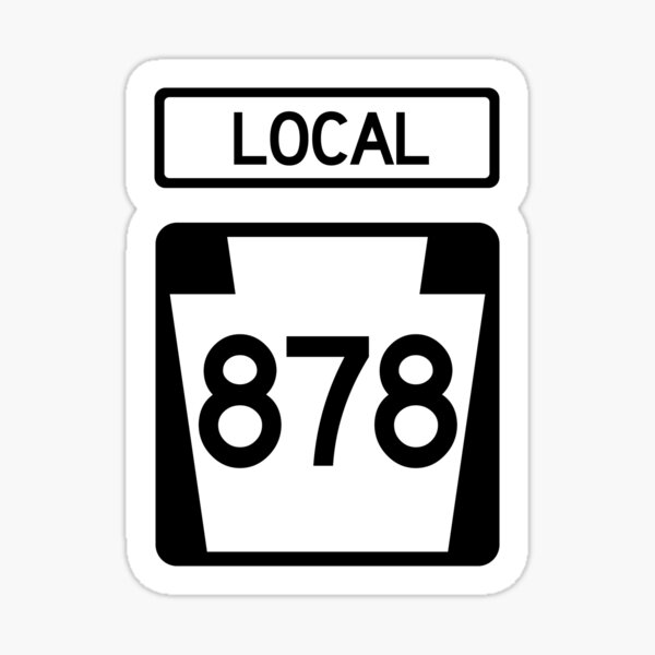 "Pennsylvania State Route 878 (Area Code 878)" Sticker for Sale by ...