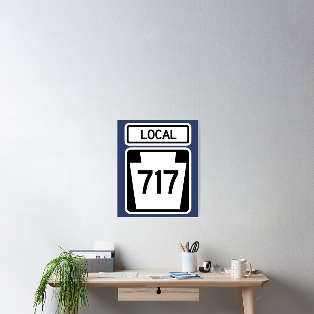 "Pennsylvania State Route 717 (Area Code 717)" Poster for Sale by SRnAC ...