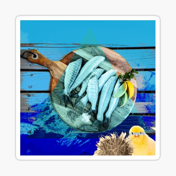 "Blue Cold Fish" Sticker for Sale by ExploreTheBasic | Redbubble