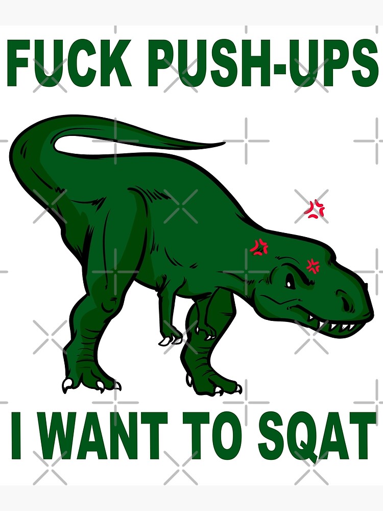 "T-Rex Trex Gym Fitness Sport Squat Pushups" Poster for Sale by Dsigns ...