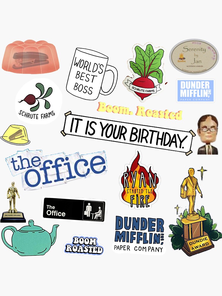 "The office!!!:)" Sticker for Sale by addylimelight | Redbubble