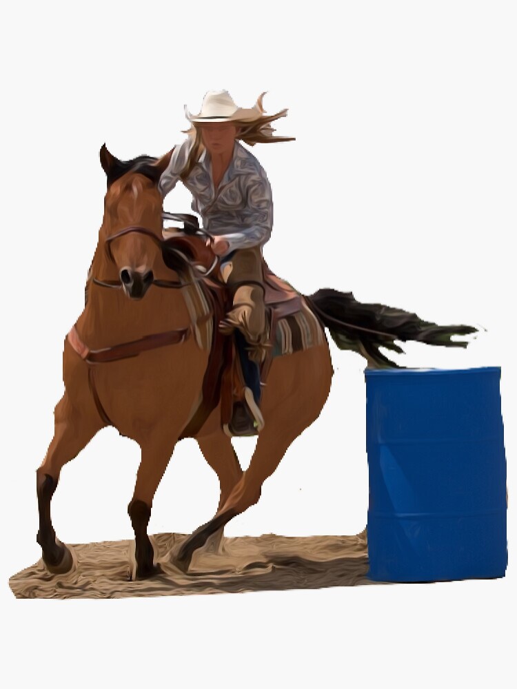 "Amy Fleming Barrel Racing" Sticker for Sale by McArt2 | Redbubble