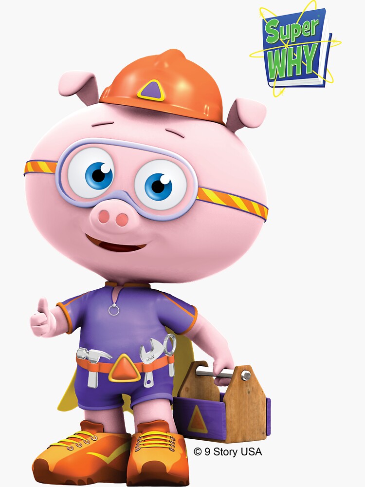 "Super WHY! Alpha Pig" Sticker for Sale by superwhy | Redbubble