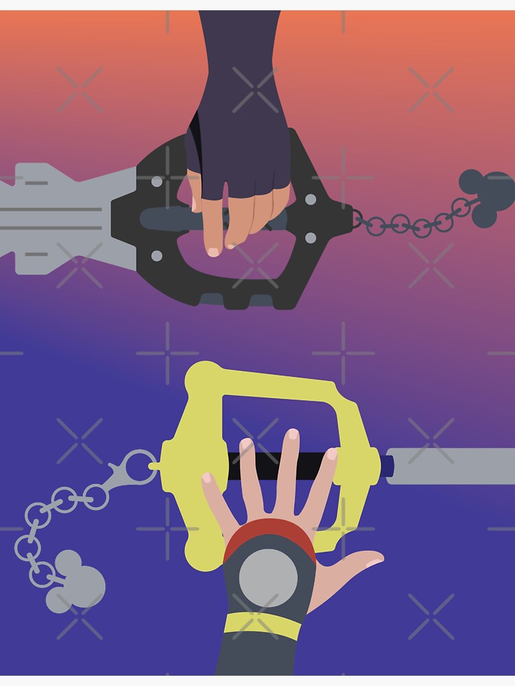 "Sora And Riku Keyblades" Sticker for Sale by RedmannArt | Redbubble