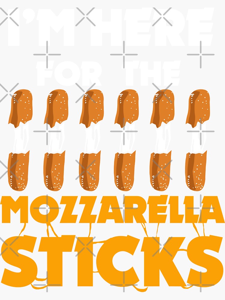"Mozzarella Sticks Cheese Lover Funny Snack Gift" Sticker for Sale by ...