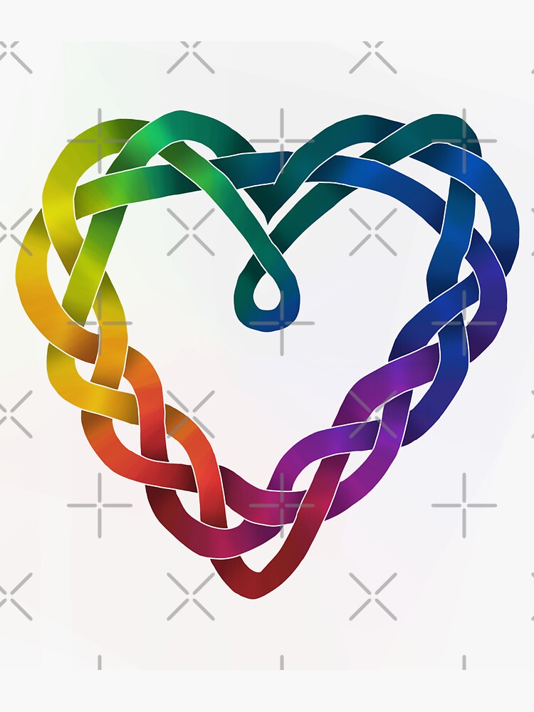 "Woven Together Heart" Sticker for Sale by GARfish | Redbubble