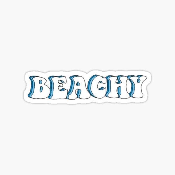 "Beachy" Sticker by caitlindoc | Redbubble