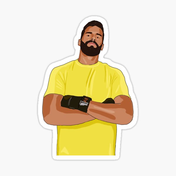 "Alisson Becker Liverpool Illustration " Sticker for Sale by thebcarts ...