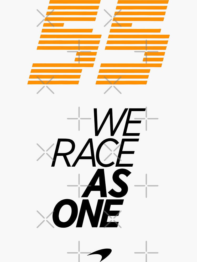 Pegatina «Carlos Sainz 55 We Race As One Mclaren 2020 Design» de ...