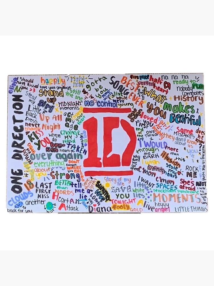 "every 1d song" Poster for Sale by mariadadawalla | Redbubble
