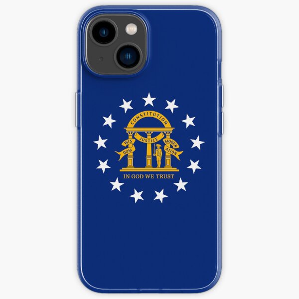 "Smartphone Case - State Flag of Georgia - Seal Blue" iPhone Case for Sale by mpodger | Redbubble