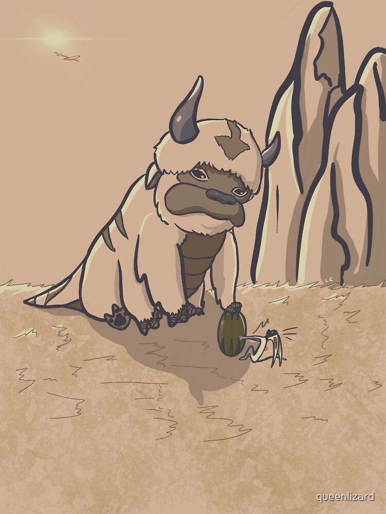 "Appa and Momo fighting over food" Sticker for Sale by queenlizard ...